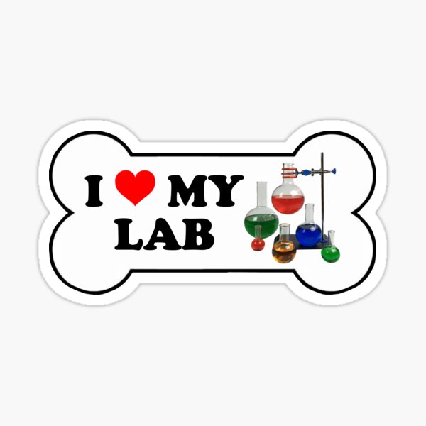 "I Love My Lab Science Bumper Sticker" Sticker for Sale by ...