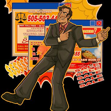 "BETTER CALL SAUL!" Sticker for Sale by BOYSANDCORPSES | Redbubble