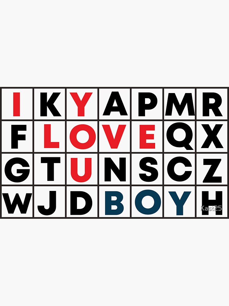 "alphabet abc i love you" Sticker for Sale by ika225 | Redbubble