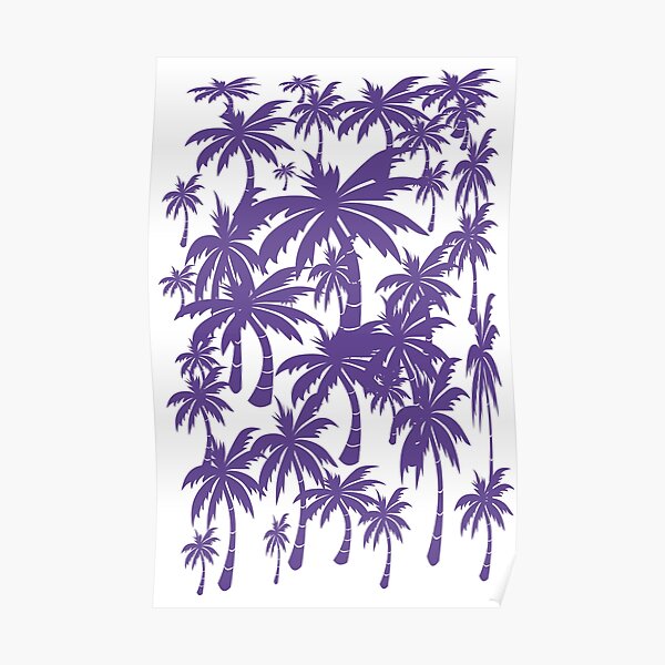 "Pantone Colour of the Year 2018 ULTRA VIOLET Palm Trees" Poster by ...