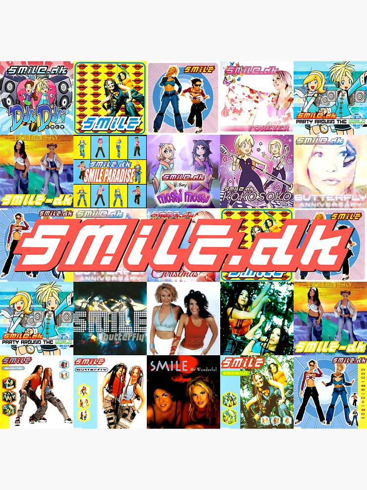 "Smile.dk Album & Singles Collage" Sticker for Sale by bubblegumdancer ...