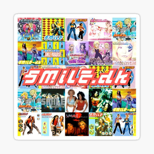 "Smile.dk Album & Singles Collage" Sticker for Sale by bubblegumdancer ...