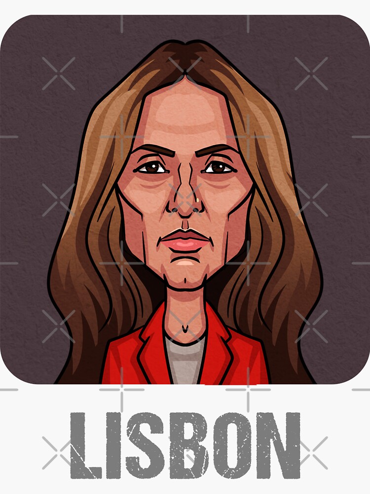 "Money Heist Characters - Lisbon" Sticker for Sale by Inkt Design ...