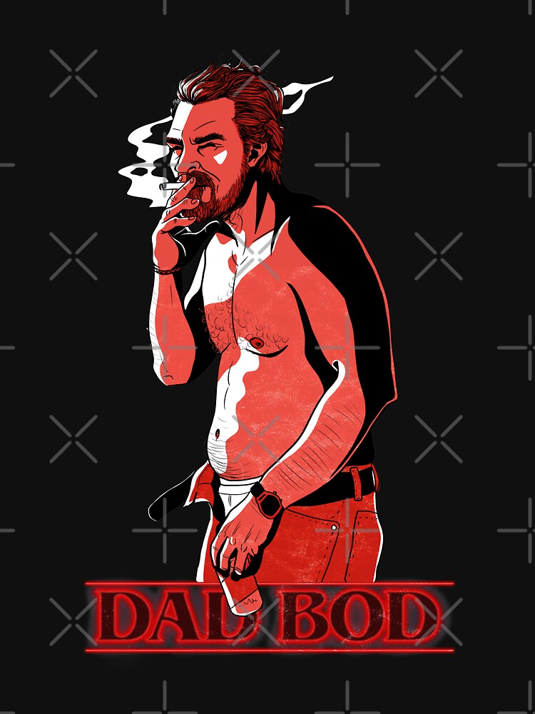 "Hopper's Dad Bod" T-shirt for Sale by PinkPummelHer | Redbubble ...