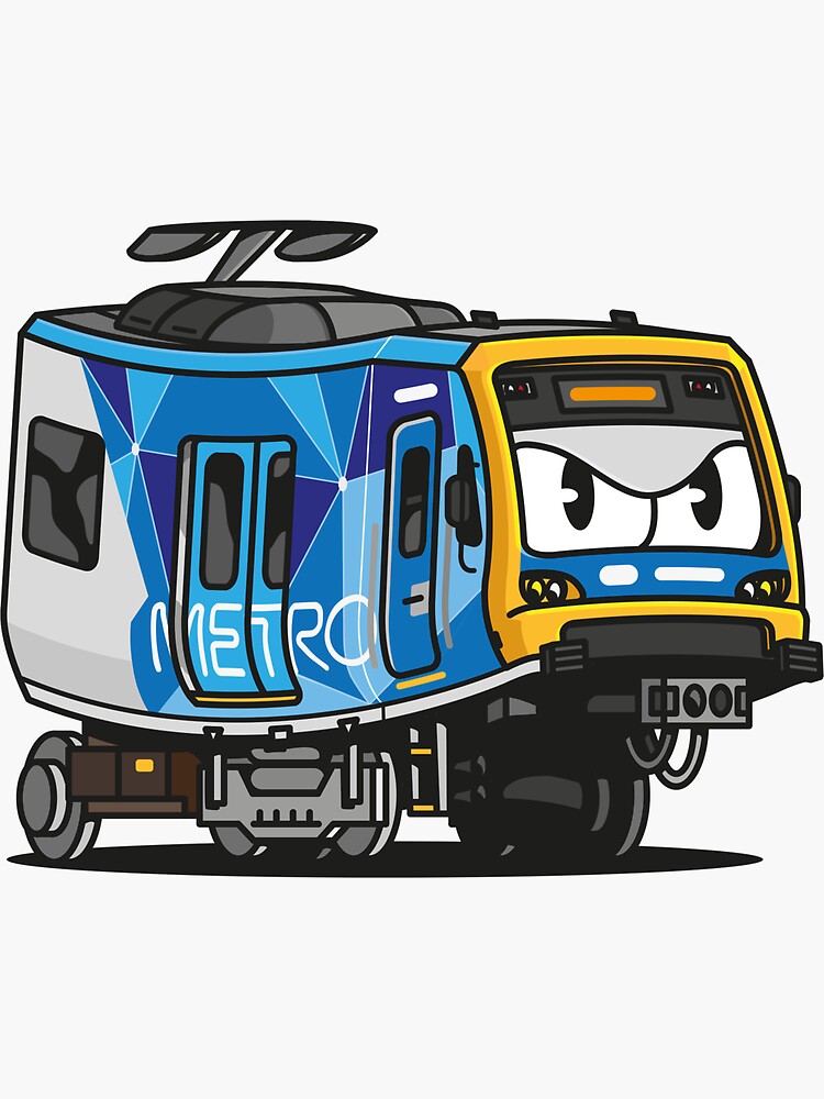 "Metro Trains Melbourne. EMU X'Trapolis 100" Sticker by Vandals | Redbubble