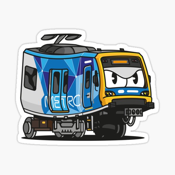 "Metro Trains Melbourne. EMU X'Trapolis 100" Sticker by Vandals | Redbubble