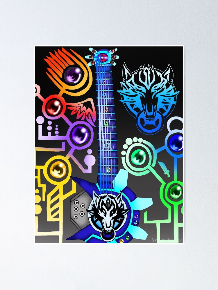 "Fusion Keyblade Guitar #54 - Fenrir & Photon Debugger" Poster for Sale ...