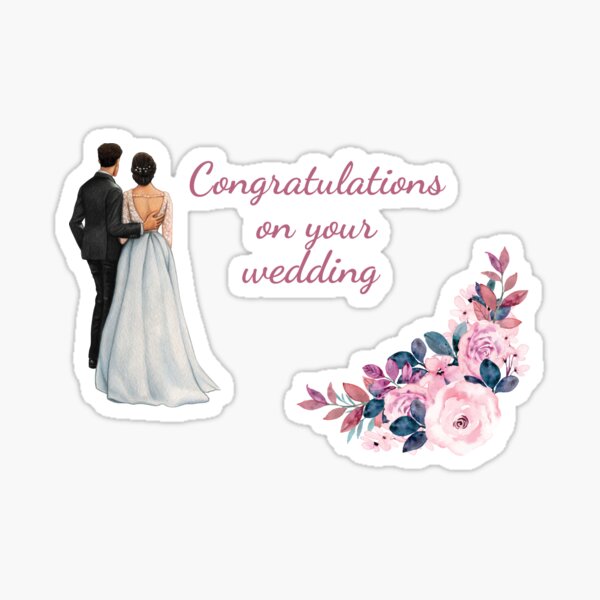 "congratulations on your wedding" Sticker for Sale by Jaroslav Hubert ...