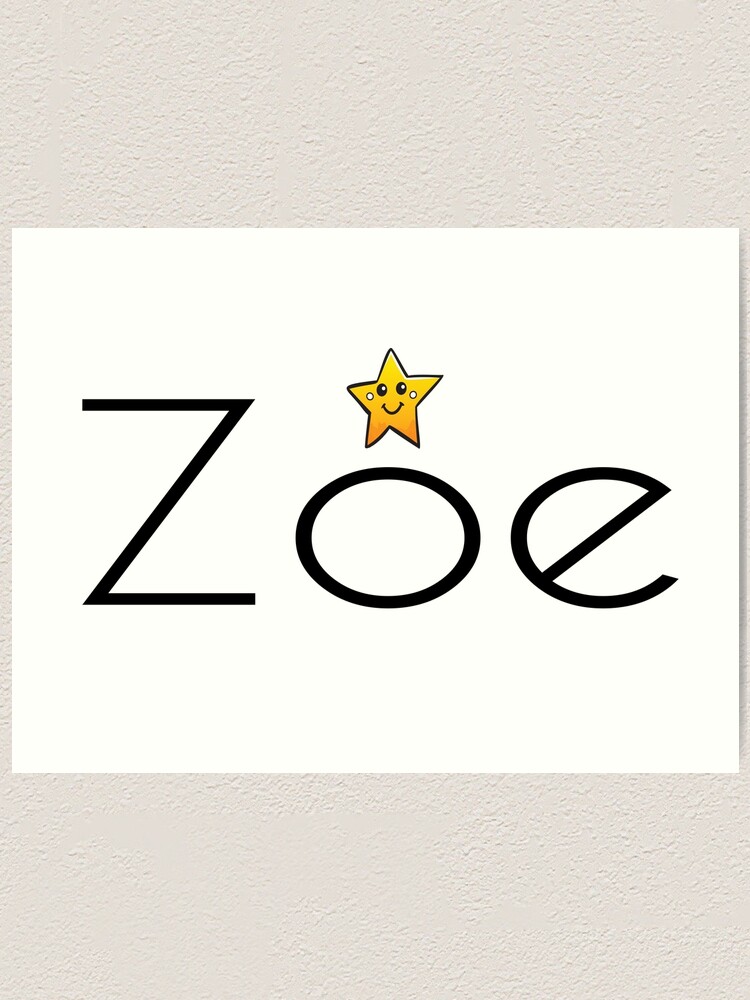 "Zoe Cute Adorable Kawaii Star Name Zoey" Art Print for Sale by ...