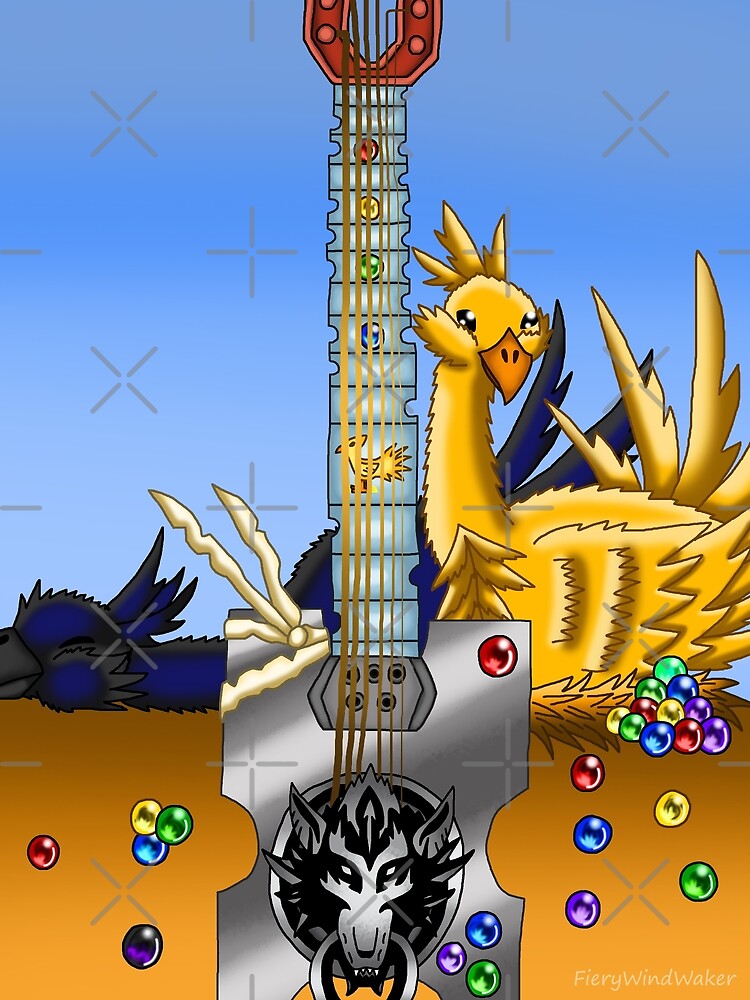 Póster «Fusion Keyblade Guitar # 58 - Fenrir & Metal Chocobo» de ...
