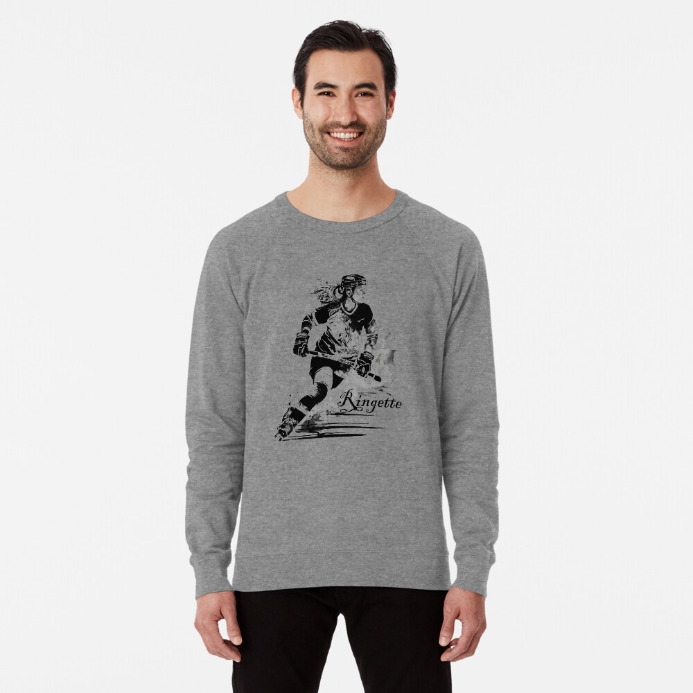 "Ringette player black and white illustration 1 with Ringette text ...