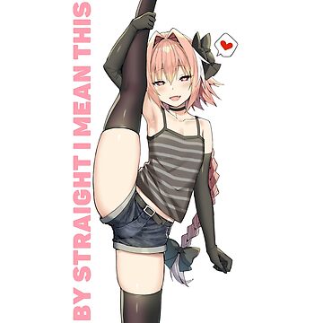 Astolfo Leg Stretch Straight Boi Femboy Trap Sissy Sticker For Sale