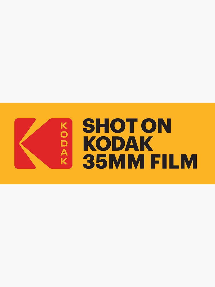 "Shot On Kodak 35mm Film" Sticker for Sale by GigaczArt | Redbubble