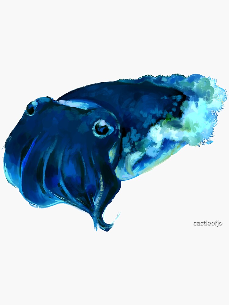 "Jenifer the Cuttlefish" Sticker by castleofjo | Redbubble
