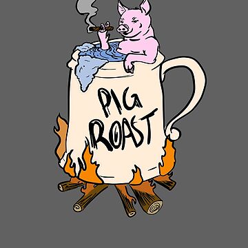 "Funny Pig Roast design" Sticker for Sale by captainhobbyist | Redbubble