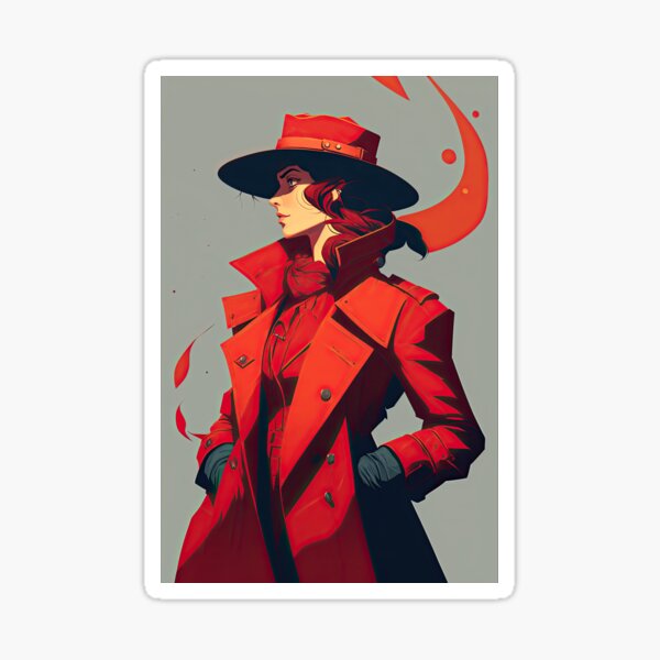 "Carmen Sandiego Vector Art Comic book Style" Sticker for Sale by ...