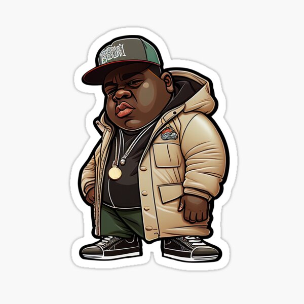"American rapper cartoon portrait" Sticker by Nebulae29 | Redbubble