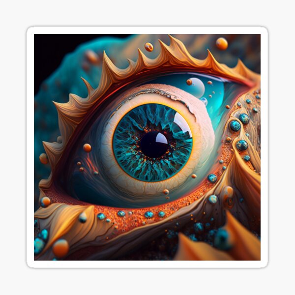 "Trippy Colorful High Detail version4" Sticker for Sale by PufuMiu ...