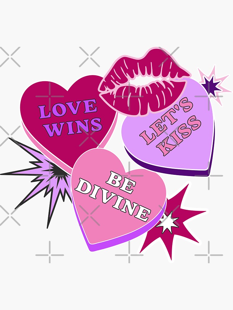 "Butch lesbian pride flag colours, valentine candy hearts, gay pride ...