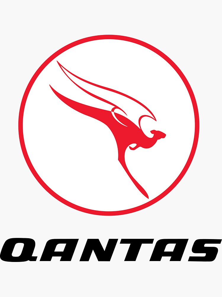 "Qantas - 1968-1984 Livery/Logo" Sticker for Sale by GigaczArt | Redbubble