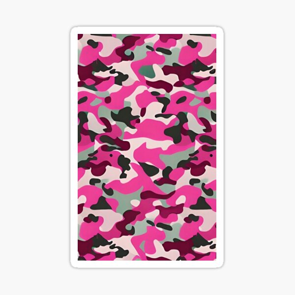 "Pink Camouflage" Sticker for Sale by CattlettArt | Redbubble
