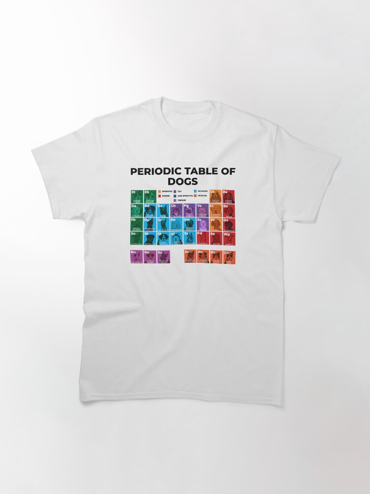 "Periodic Table of Dogs " Classic T-Shirt for Sale by Jackrabbit ...