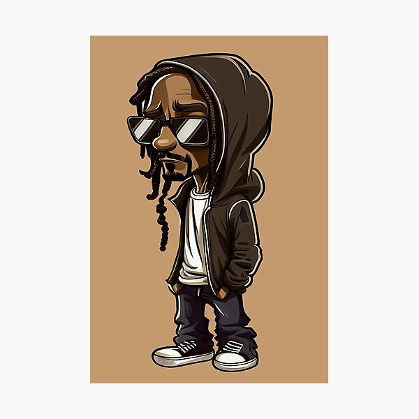 "American rapper cartoon portrait" Photographic Print by Nebulae29 ...