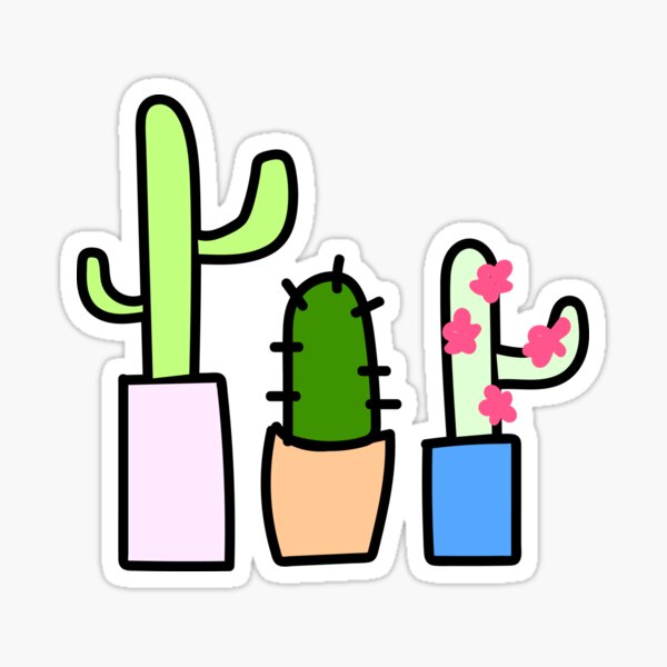 "Cacti friends" Sticker for Sale by darcy23 | Redbubble