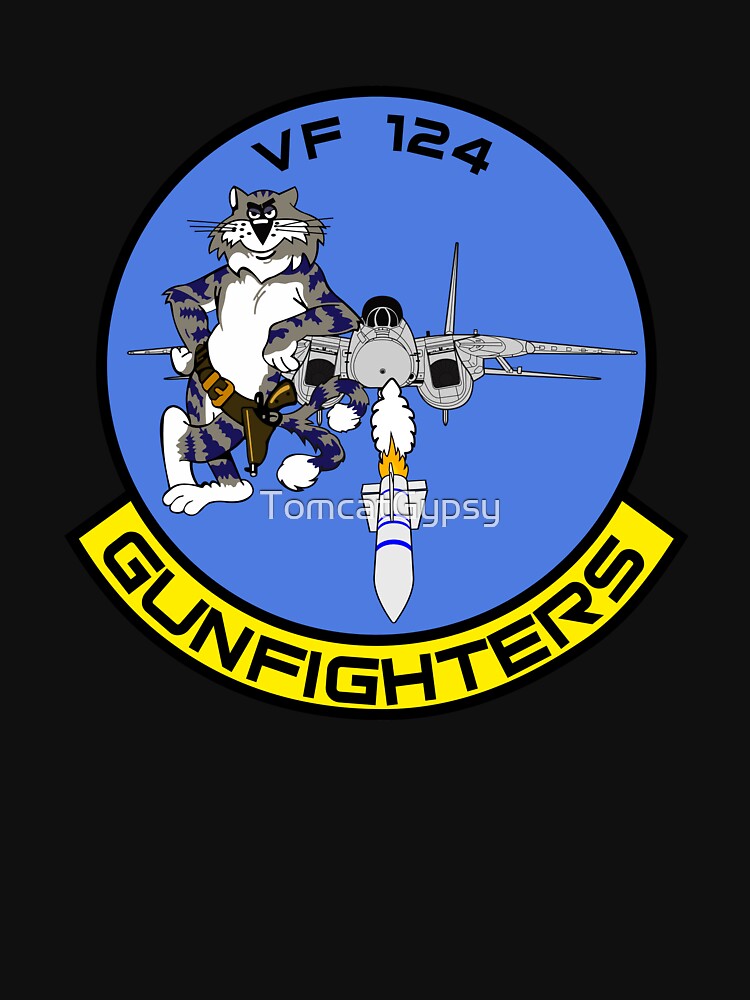 "F-14 Tomcat - VF 124 Gunfighters ! Clean Style" T-shirt for Sale by ...