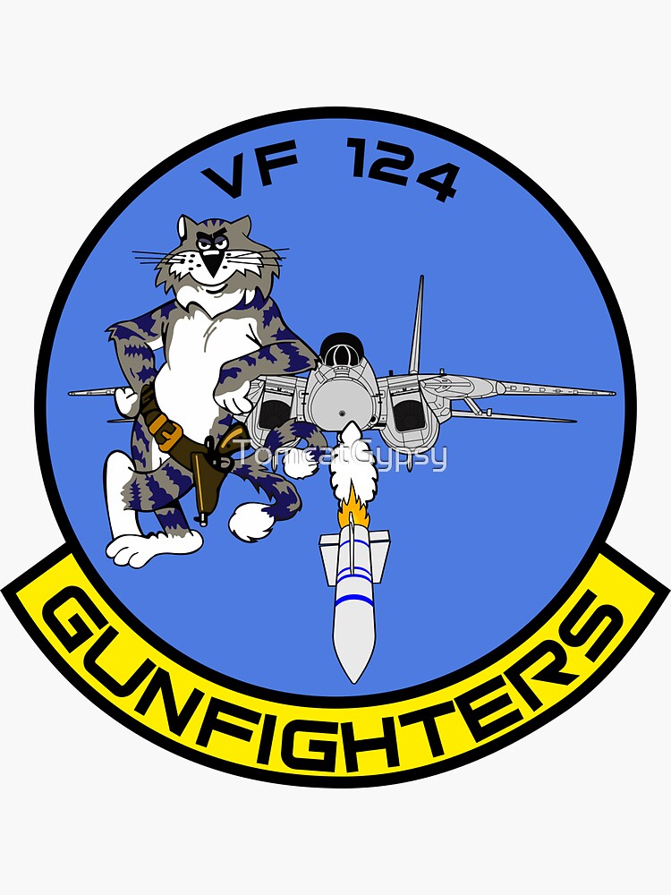 "F-14 Tomcat - VF 124 Gunfighters ! Clean Style" Sticker for Sale by ...