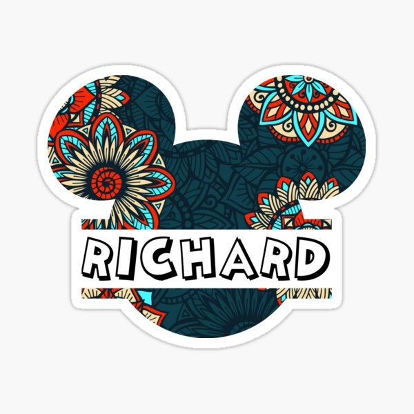 "Richard Name With Seamless Pattern" Sticker for Sale by DitaNadiaStore ...