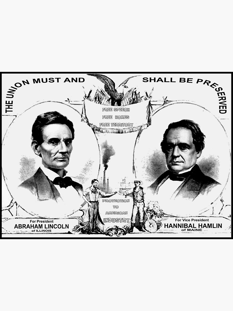 "ABRAHAM LINCOLN : Vintage Presidential Election Poster" Canvas Print ...