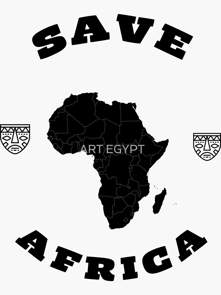 "SAVE AFRICA " Sticker for Sale by amrdigital | Redbubble
