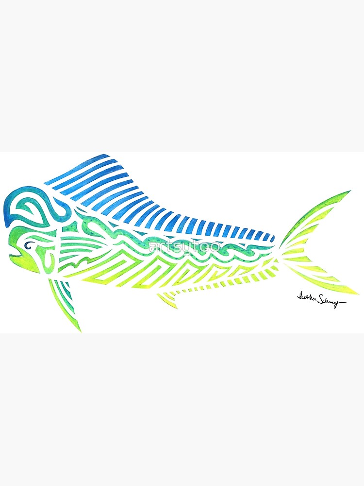 "Tribal Mahi Mahi" Poster by artsytoo | Redbubble