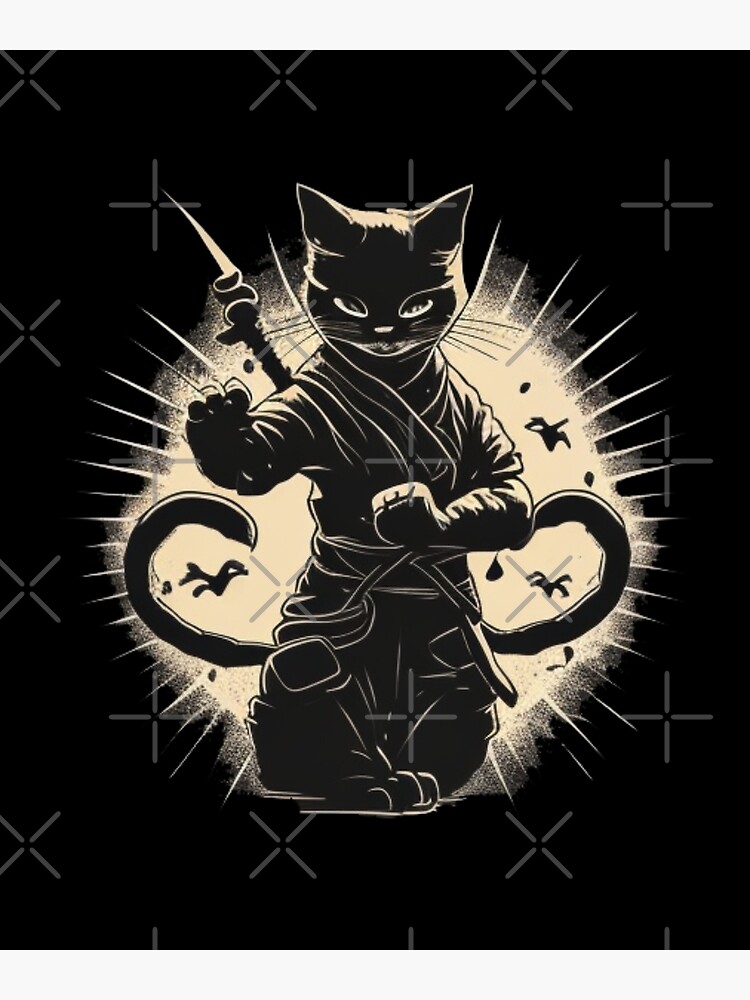 "Cat ninja" Poster for Sale by Diamaber | Redbubble