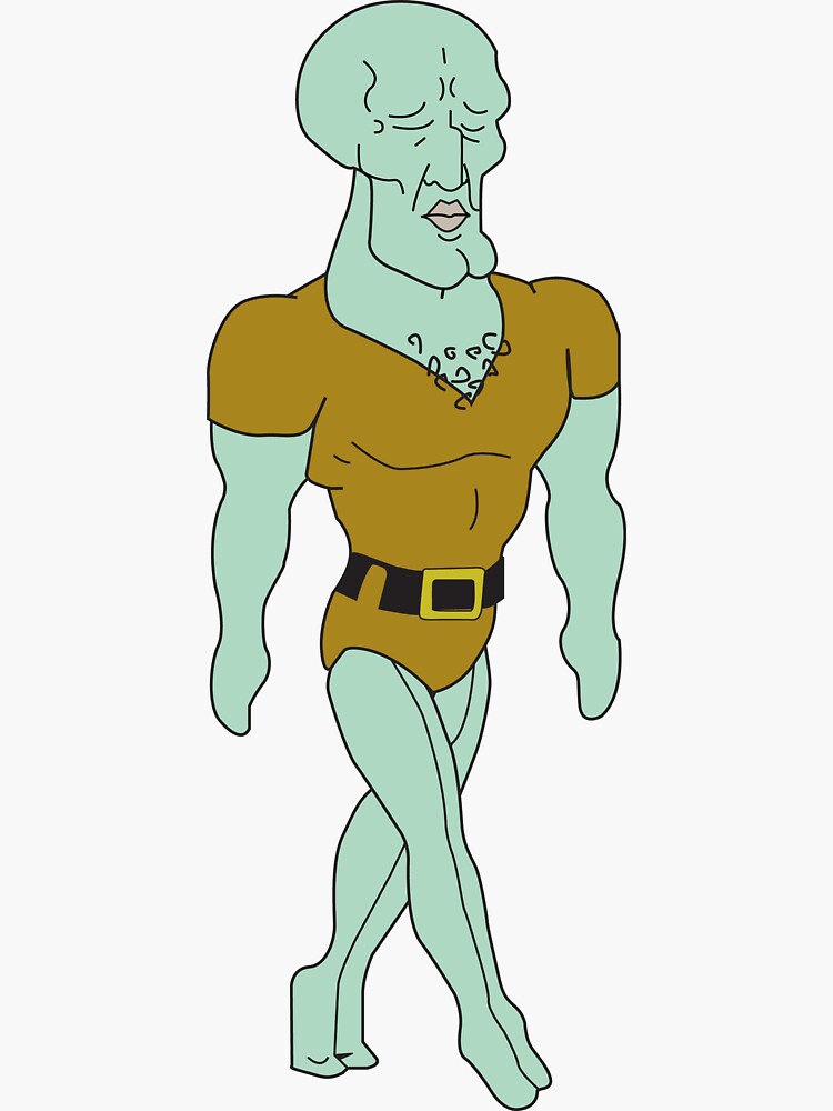 Handsome Squidward Face Template