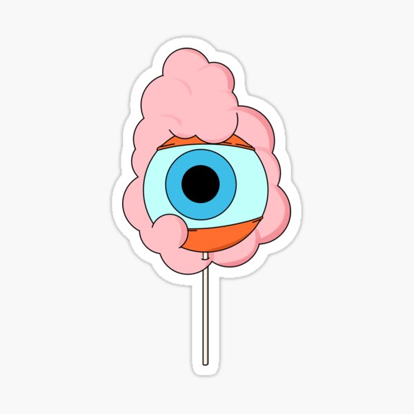 "Eye Candy Floss" Sticker for Sale by GoblinEye | Redbubble