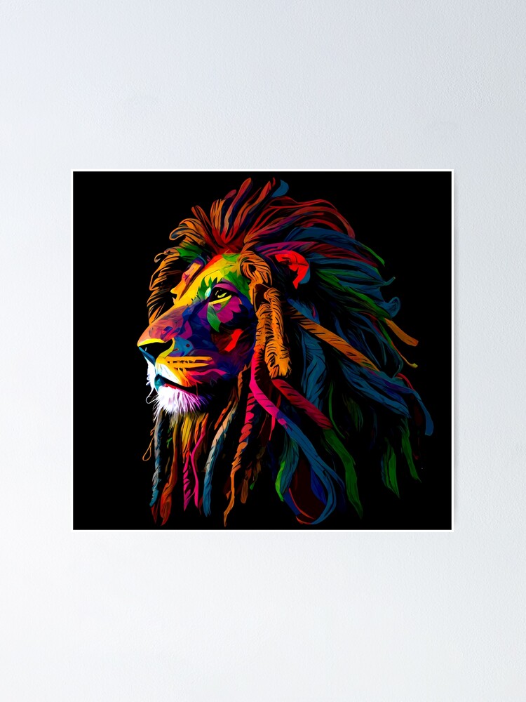 "Rasta Lion" Poster for Sale by Urbanksy | Redbubble