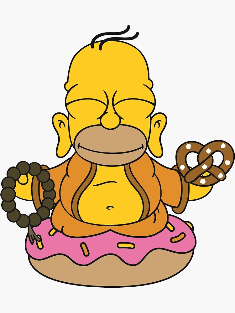 "Homer Buddah" Sticker for Sale by TodoSimpsons | Redbubble