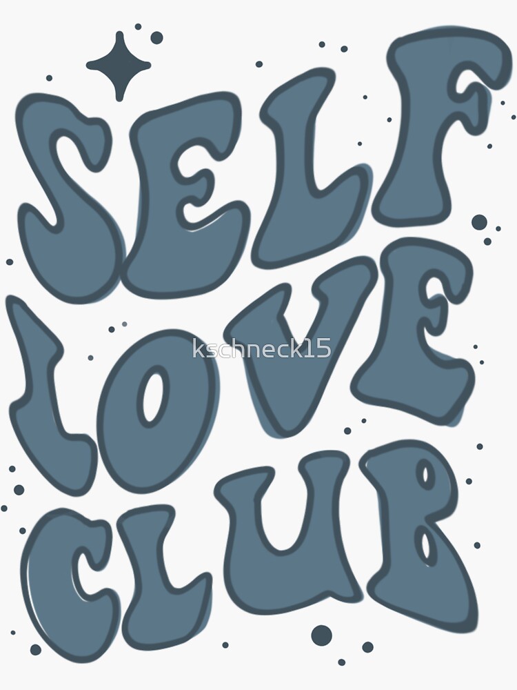 "Self Love Blue Aesthetic" Sticker for Sale by kschneck15 | Redbubble