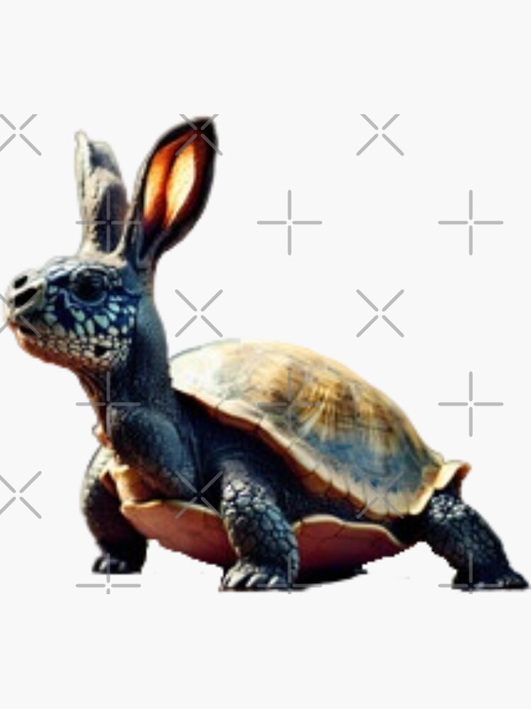 "Turtle with the ears of a rabbit" Sticker for Sale by MilicaaD | Redbubble