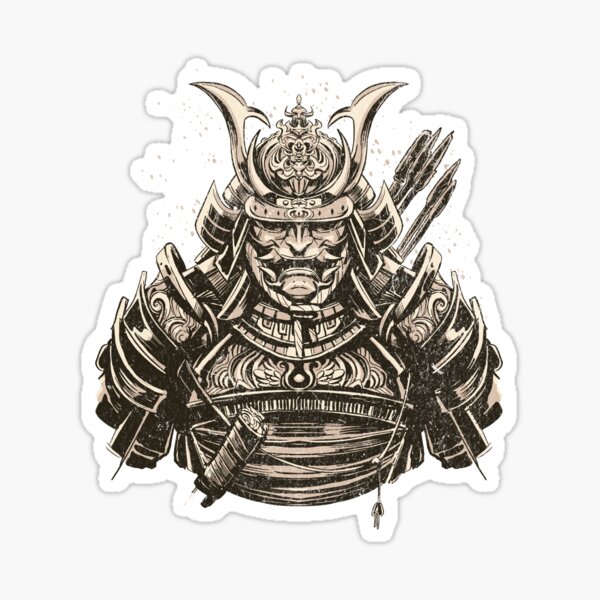 "Japanese Vintage Samurai Anime Japan Lover Cool Sword Fight" Sticker ...