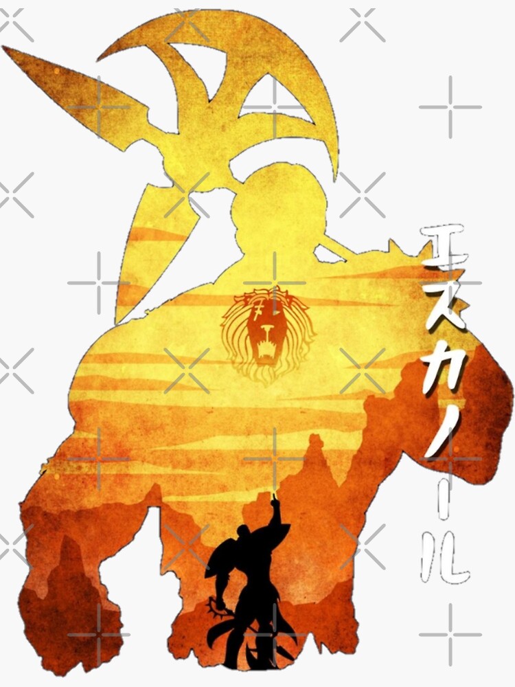 "Escanor" Sticker for Sale by Happy4ForYou | Redbubble