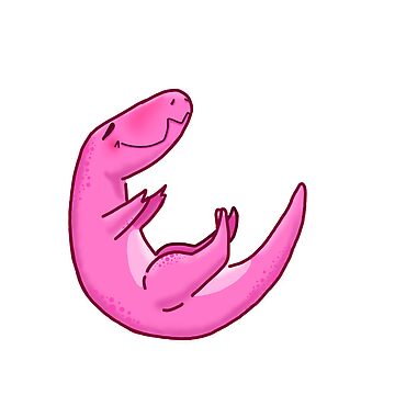 "Pink Dinosaur" Sticker for Sale by ZeefyDesigns | Redbubble