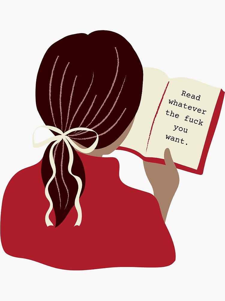 "Read Whatever The F*ck You Want" Sticker for Sale by Brenna-Harlow | Redbubble