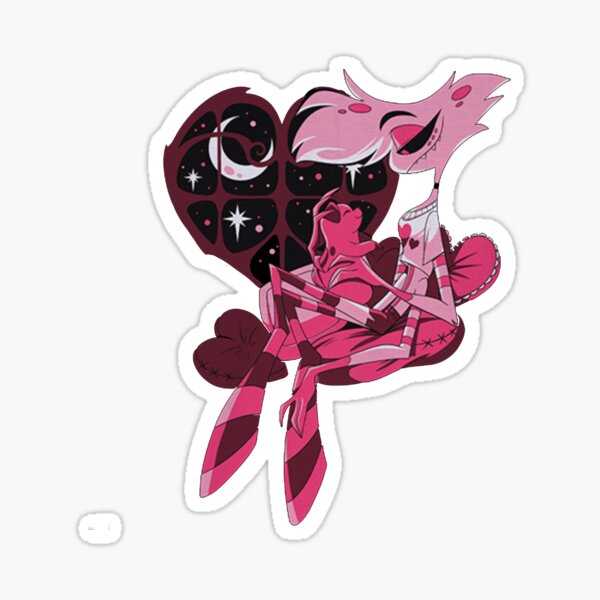 "Angel Dust and Fat Nugget Valentines Night - Hazbin Hotel " Sticker ...