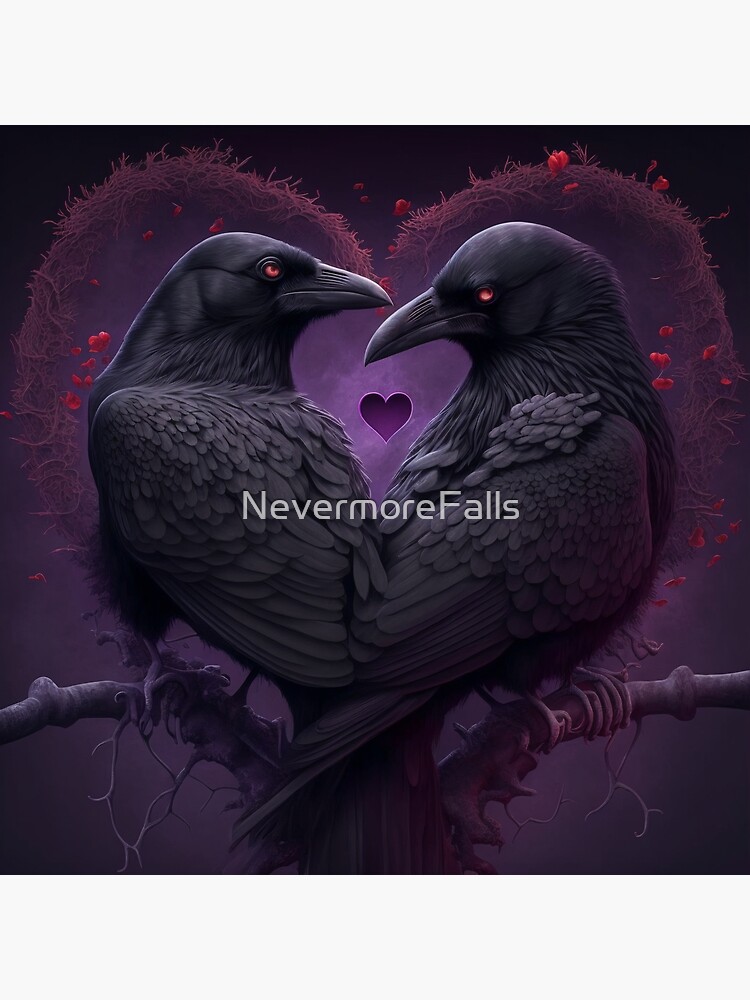"Valloween Ravens Love Heart" Greeting Card for Sale by NevermoreFalls ...