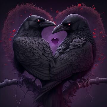 "Valloween Ravens Love Heart" Greeting Card for Sale by NevermoreFalls ...