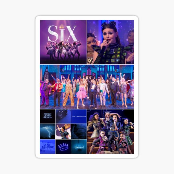 "Six the Musical British musical comedy Aesthetic Collage - 1" Sticker ...