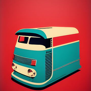 "Retro Toaster Bus Breakfast" Sticker for Sale by CheeseBlueprint ...